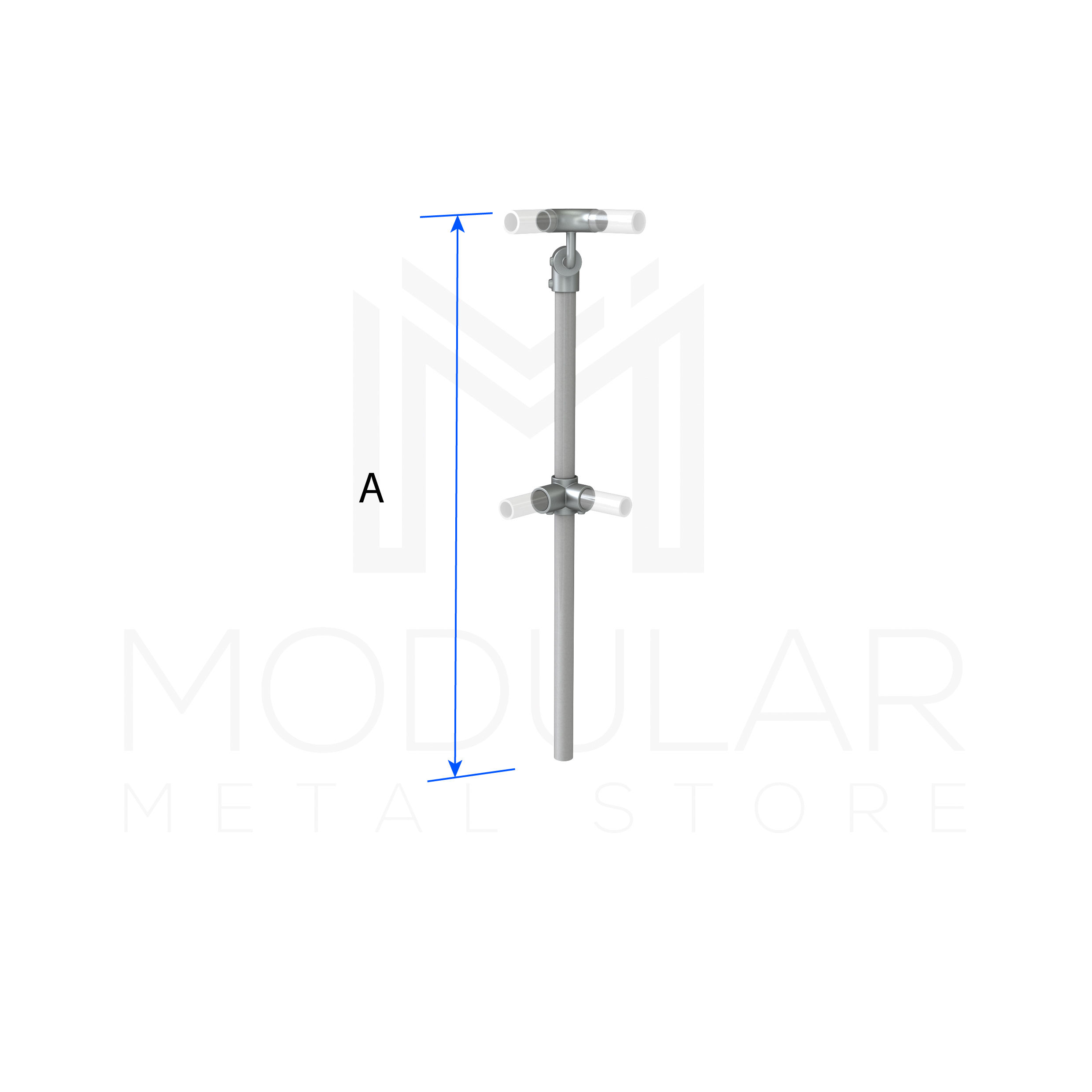 Pre-Built Post with offset top rail and in-line mid rail – Internal ...