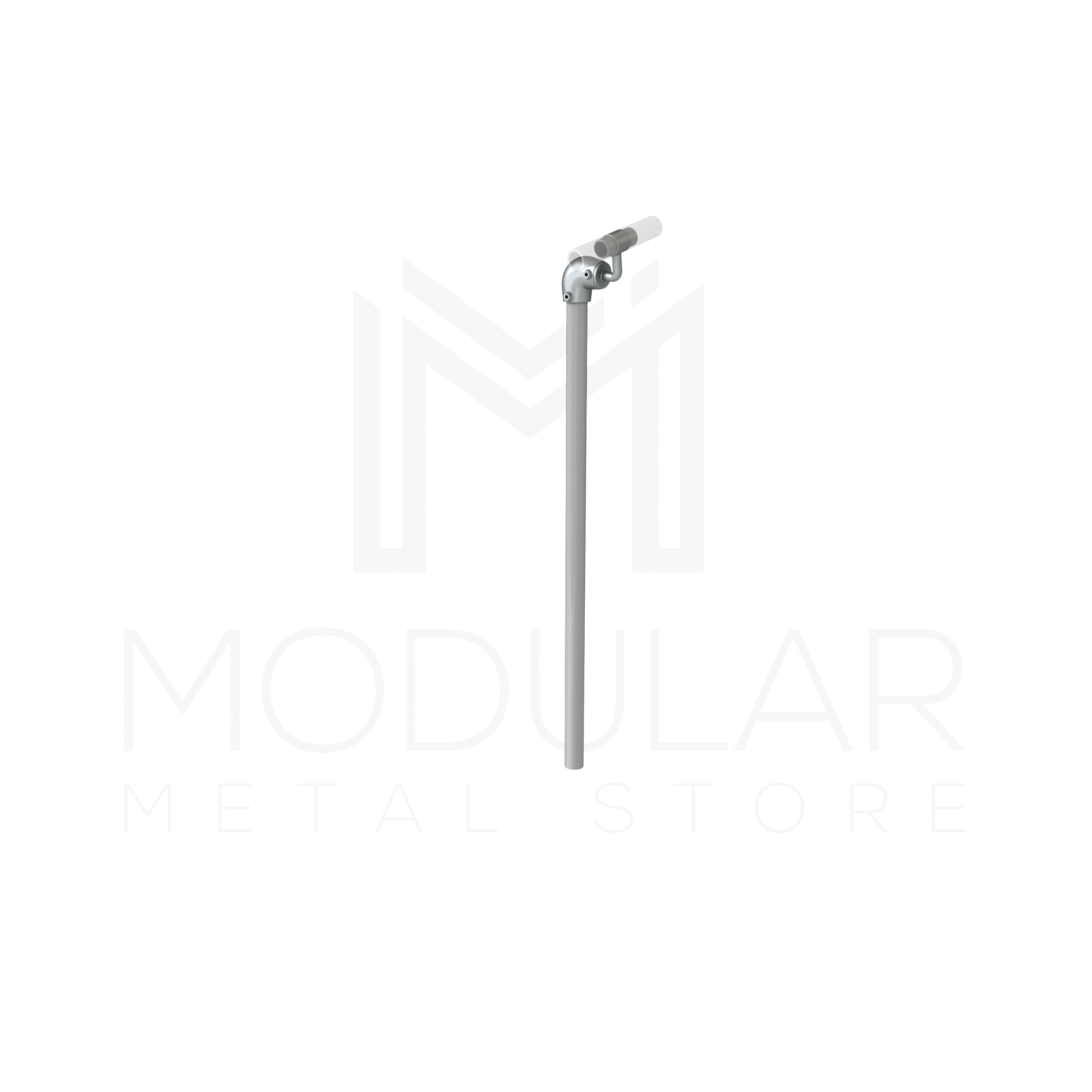 Offset Pre-Built Post with Single Rail – Mid rail support with ...